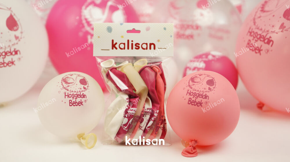 Hoş geldin Bebek Baskılı Balon - Kalisan Balon