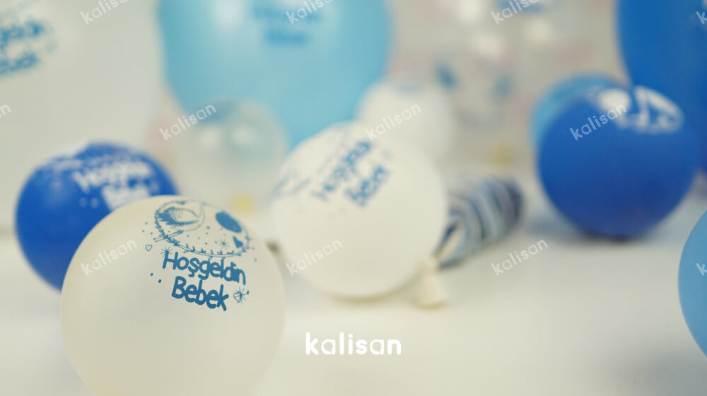 Hoş geldin Bebek Baskılı Balon - Kalisan Balon