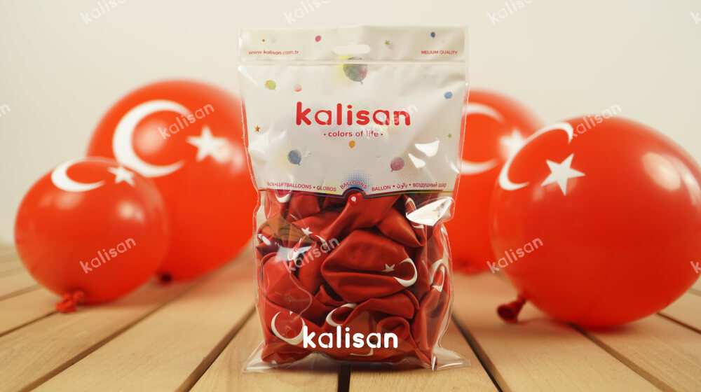 Ay Yıldız Baskılı Balon - Kalisan Balon