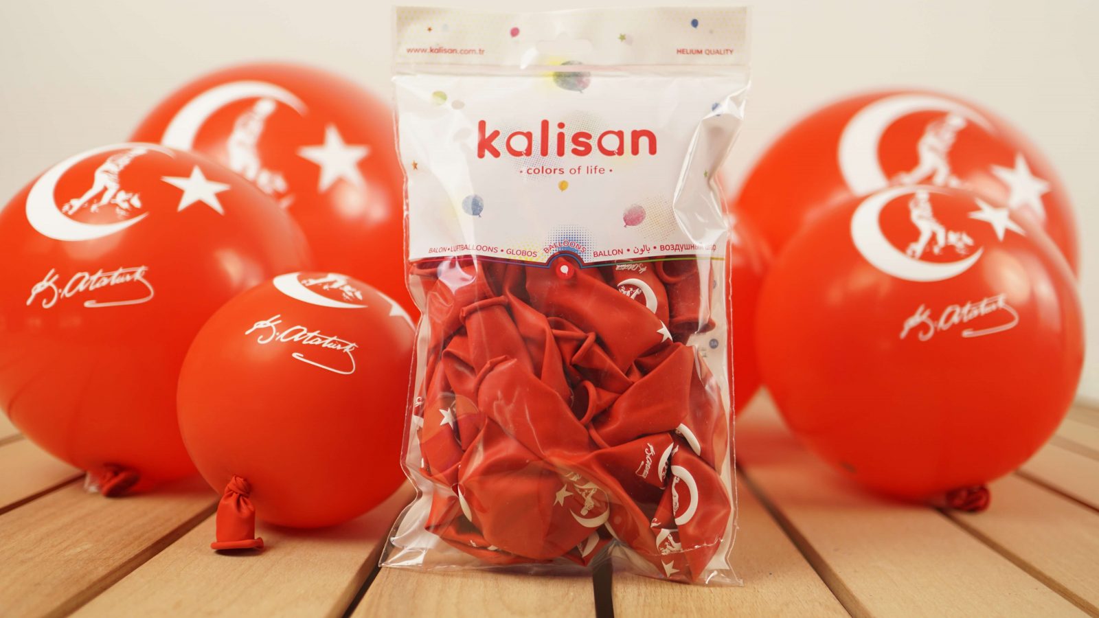 Atalı Ay Yıldız Baskılı Balon - Kalisan Balon