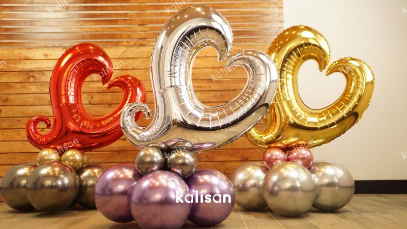 Kalisan Party Box – Balon Kit 3: Y Shape Folyo Kalp Balon | 12" ve 5 ...